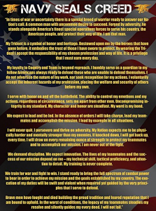 Navy SEAL Creed / Ethos / Mottos: A Collection Of 5 SEAL Quotes