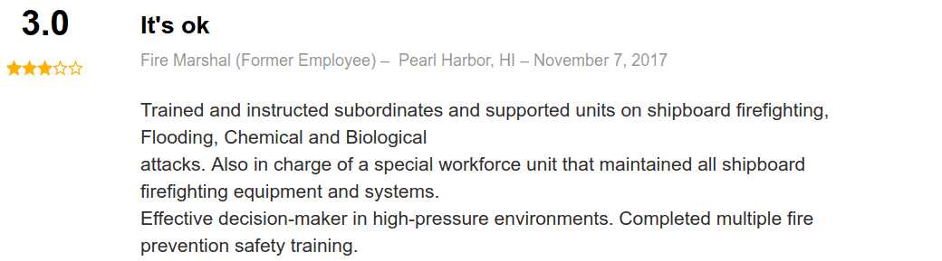 Navy Damage Controlman (DC): 2022 Career Details