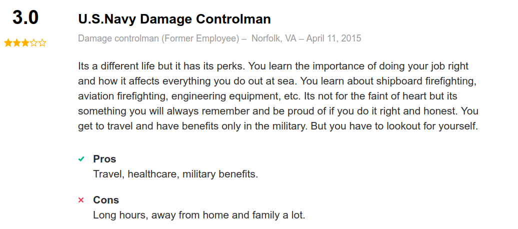 Navy Damage Controlman (DC): 2022 Career Details