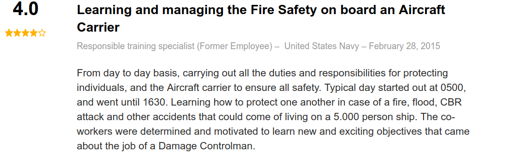 Navy Damage Controlman (DC): 2022 Career Details