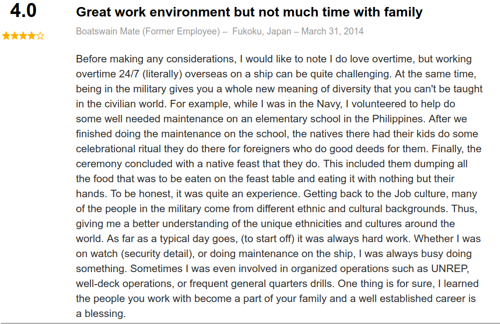 Navy Boatswain's Mate (BM): 2022 Career Details