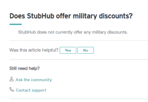 StubHub Military Discount for 2023: Coupon Code Options