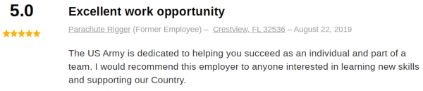 Army Parachute Rigger (MOS 92R): 2022 Career Details