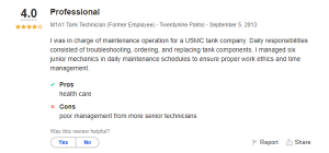 Marine M1A1 Tank Crewman (MOS 1812): 2022 Career Details