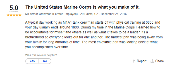 Marine M1A1 Tank Crewman (MOS 1812): 2022 Career Details