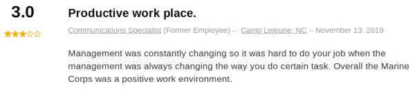 Marine Combat Camera Production (MOS 4612): 2022 Career Details