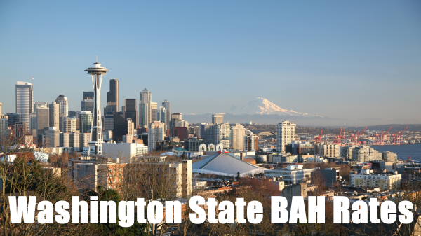 Washington (State) BAH Rates For 2022 - Operation Military Kids