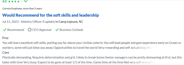 USMC Infantry Officer: MOS 0302 Career Details for 2023 - Operation ...